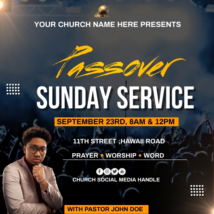 passover sunday service Template | PosterMyWall