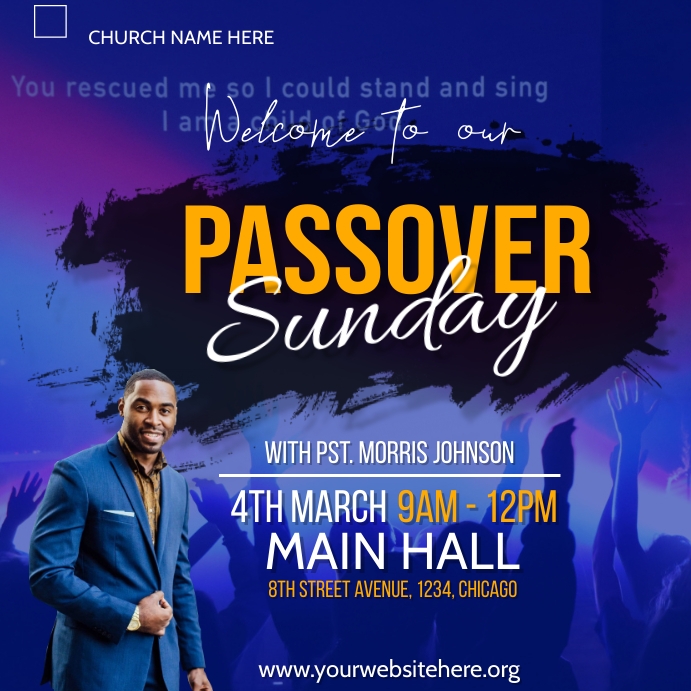 passover sunday service flyer Template | PosterMyWall