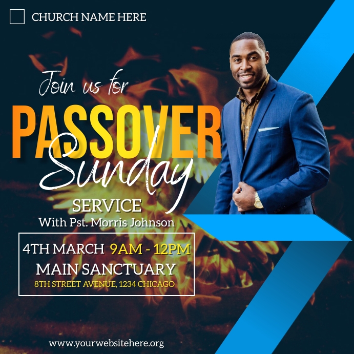 Copy of passover sunday service flyer | PosterMyWall