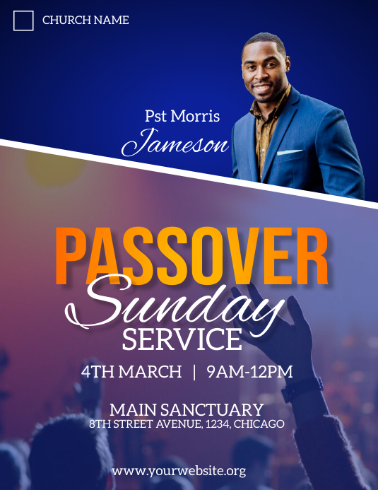 passover sunday service flyer Template | PosterMyWall