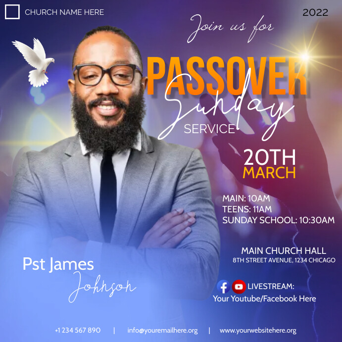 Brosur Layanan Paskah Minggu Templat | PosterMyWall