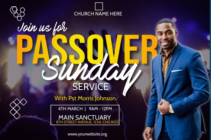 passover sunday service flyer Template | PosterMyWall
