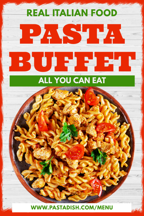 Pasta Buffet Poster Template | PosterMyWall