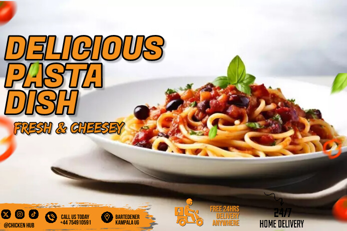 pasta Template | PosterMyWall