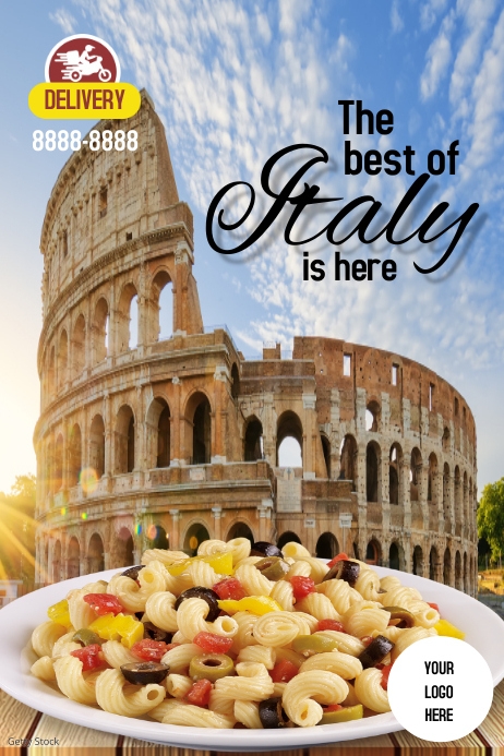 Pasta Template | PosterMyWall