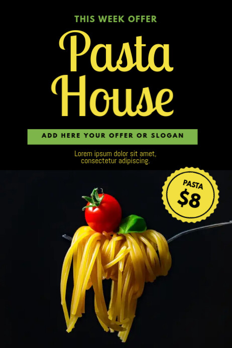 Pasta Flyer Design Template | PosterMyWall