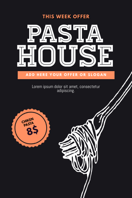 Copia de Pasta Flyer Design Template | PosterMyWall