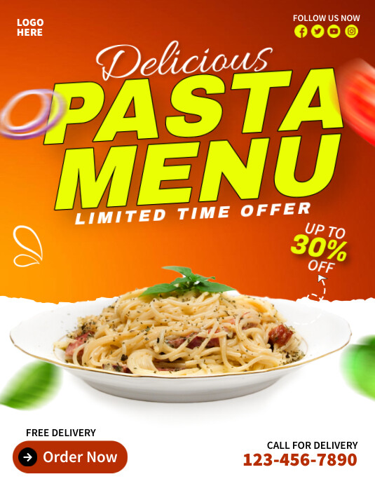 Copy of Pasta Food Ads | PosterMyWall