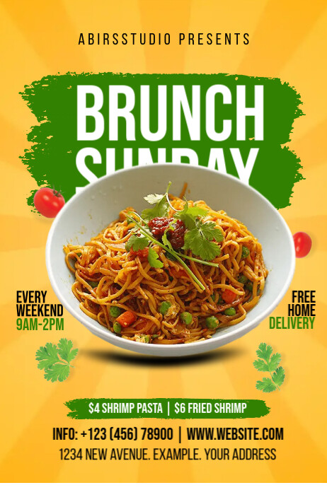 Pasta Menu Ad Template | PosterMyWall