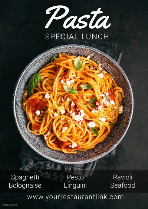 Pasta Menu Template | PosterMyWall