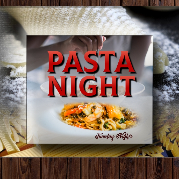 Pasta Night Dinner flyer template | PosterMyWall