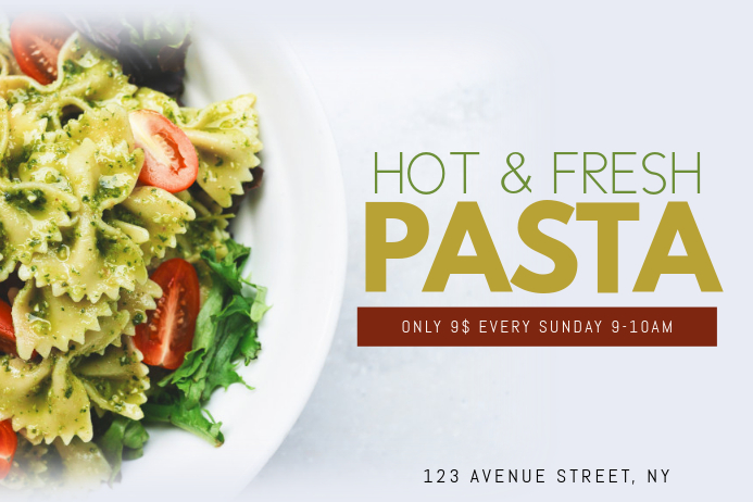 Pasta Flyer Template | PosterMyWall