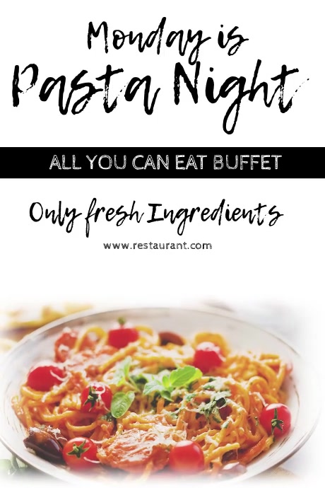 pasta restaurant video ad Template | PosterMyWall