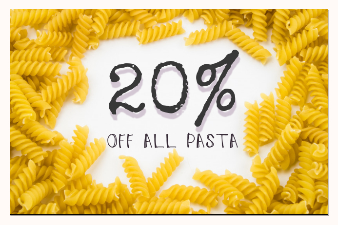 Copy of pasta sale landscape poster template | PosterMyWall