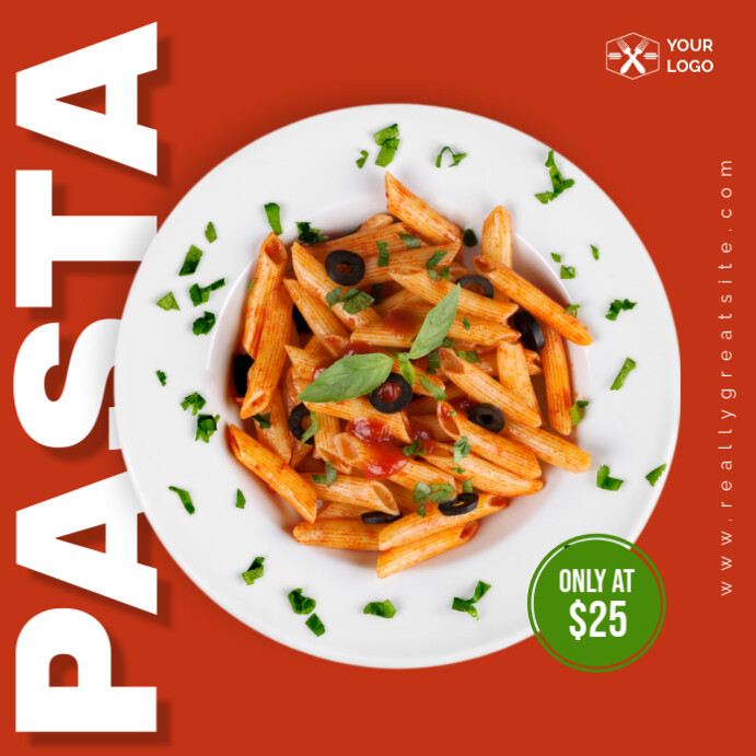 Plantilla de Pasta Template | PosterMyWall