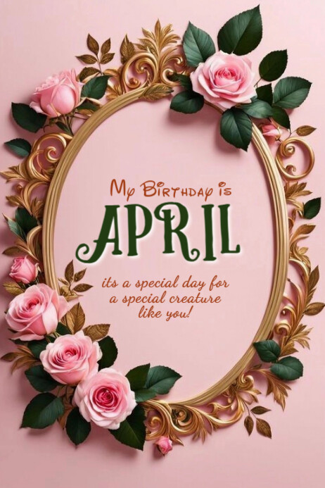 Pastel April Birthdays Banner 4' × 6' Template | PosterMyWall