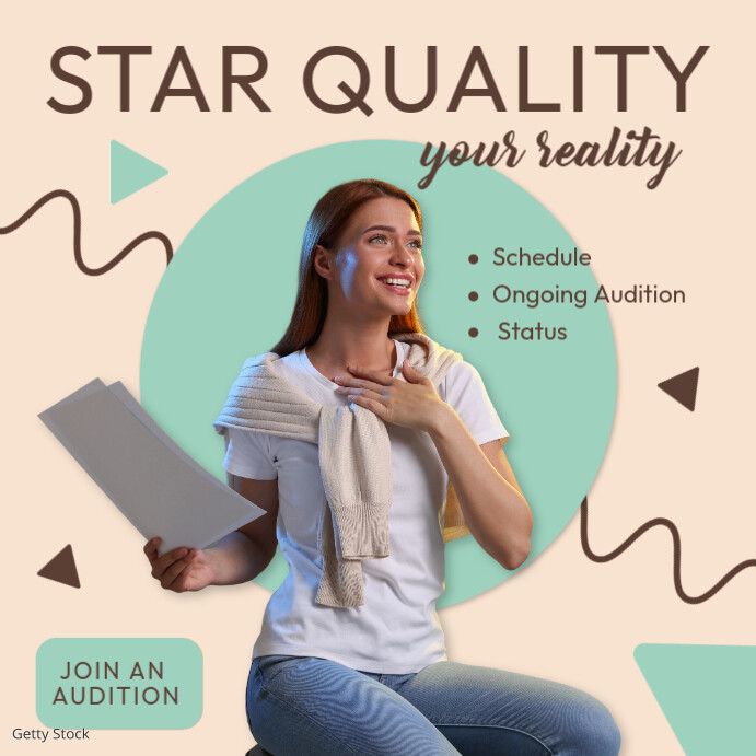 Pastel Audition Instagram Post Template | PosterMyWall