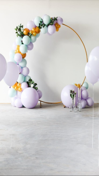 Plantilla de Pastel Balloon Arch Event Backdrop | PosterMyWall