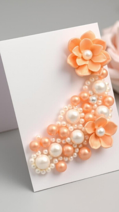 Pastel beaded Invitation Card Digital Displa Template | PosterMyWall