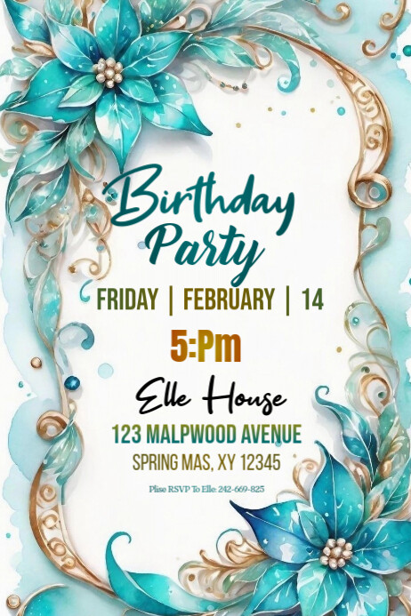 Pastel Birthday Card Poster Template | PosterMyWall