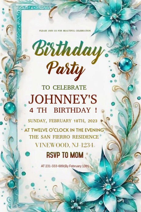 Pastel Birthday Card Poster Template | PosterMyWall