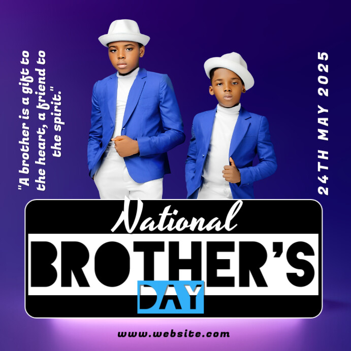 Copy of Pastel Blue Background Maximalist National Brothers Day ...