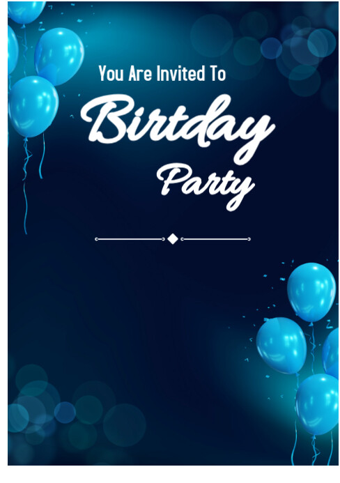 Copy of Pastel Blue Joyful Invitation Card | PosterMyWall