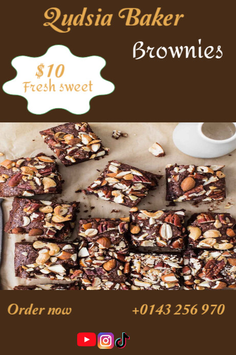 Pastel Brownies Poster Template | PosterMyWall