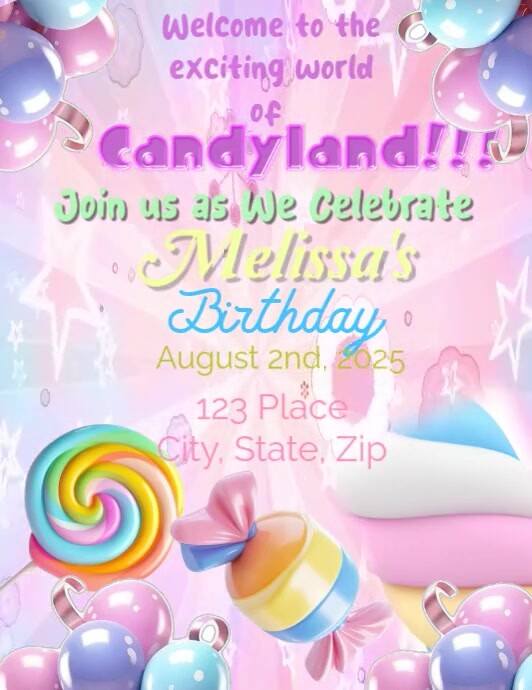 Pastel Candyland Flyer (us Letter) Template | PosterMyWall