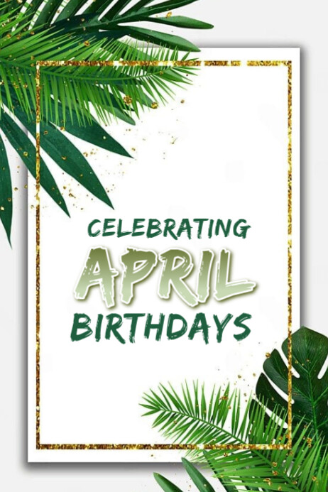 Pastel Celebrating April Birthdays Banner 4' × 6' Template | PosterMyWall