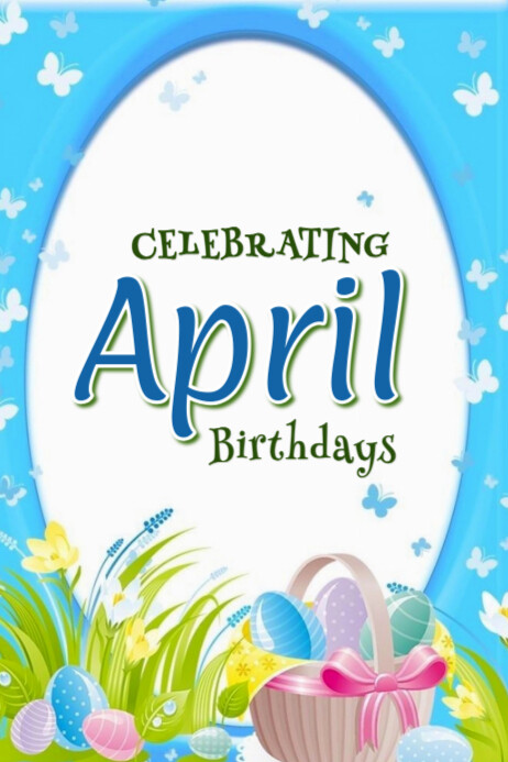 Pastel Celebrating April Birthdays Banner 4' × 6' Template | PosterMyWall