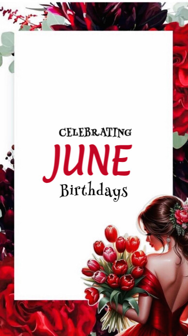 Pastel Celebrating June Birthdays Whatsapp Status Template | PosterMyWall