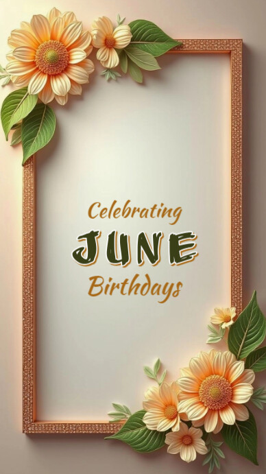 Pastel Celebrating June Birthdays Whatsapp Status Template | PosterMyWall
