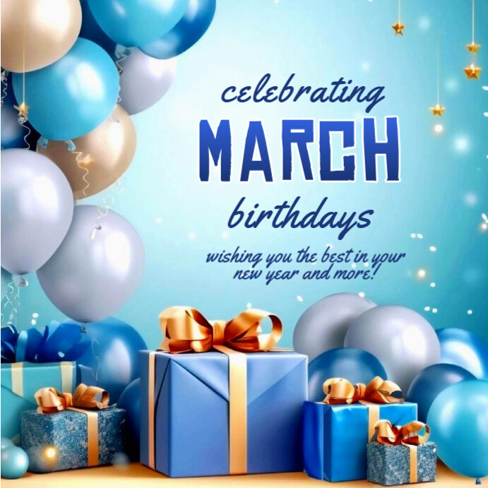 Pastel Celebrating March Birthdays Instagram Post Template | PosterMyWall