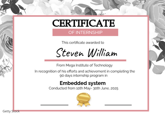 Pastel Certificate Floral A4 Template | PosterMyWall