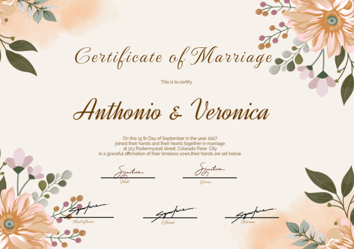 Pastel Certificate Of Achievement A4 Template | PosterMyWall