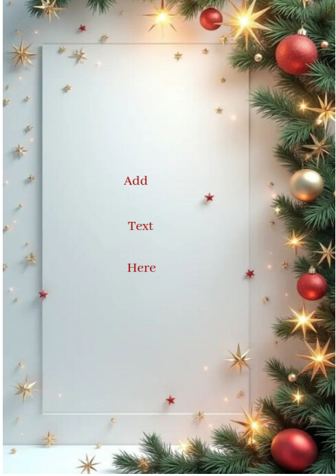 Pastel Christmas Greeting Card A4 Template | PosterMyWall