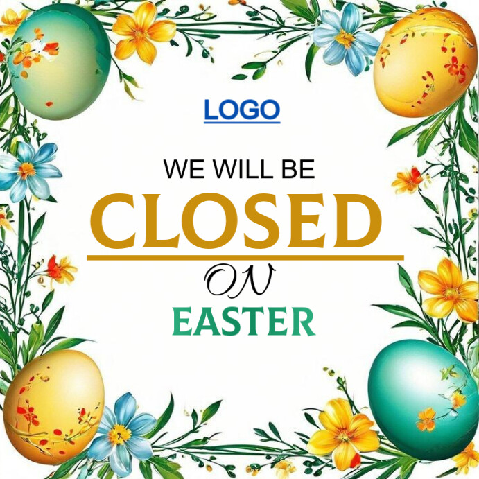 Copy of Pastel Closed On Easter Instagram Post | PosterMyWall