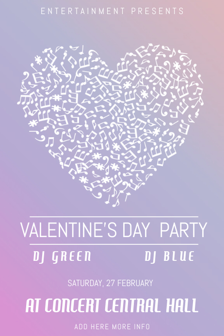 Pastel Color Valentine's Day Poster Template for Valentine's | PosterMyWall