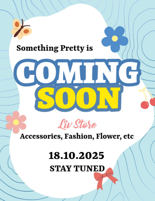Pastel Coming Soon Store Flyer Template | PosterMyWall