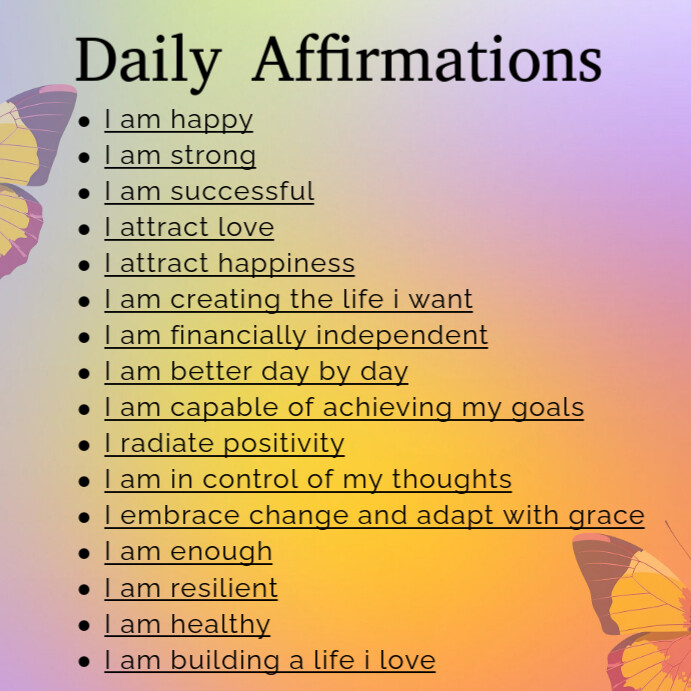 Modèle Pastel daily affirmations Instagram Post | PosterMyWall
