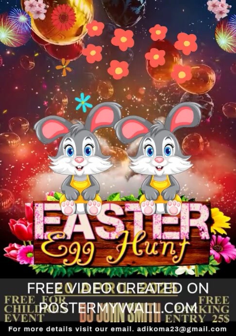 Pastel Easter Egg Hunt A4 Template | PosterMyWall