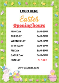 Easter Open Hours A4 Template | PosterMyWall