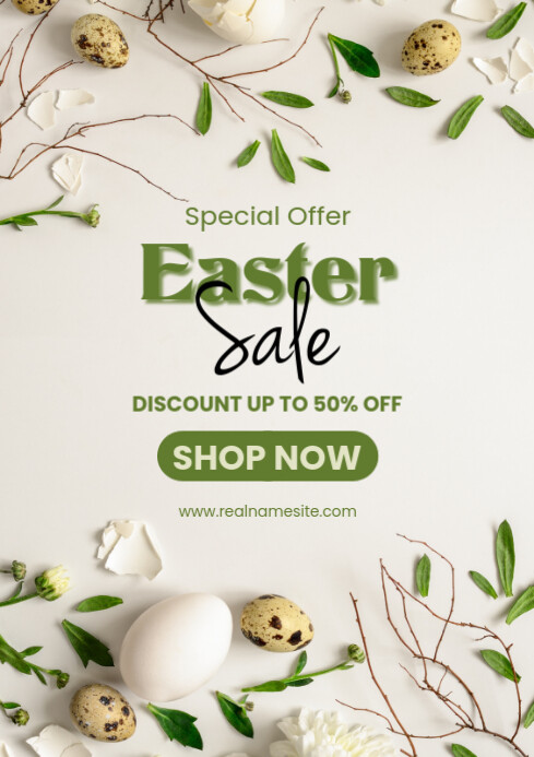 Pastel Easter Sale A3 Template | PosterMyWall