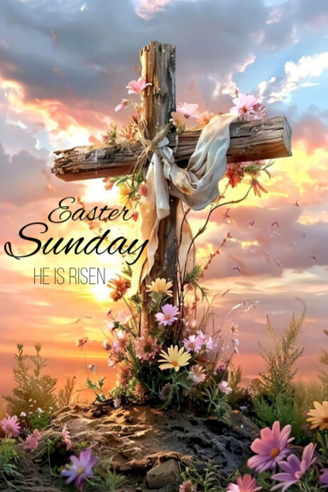 Pastel Easter Sunday Poster Template | PosterMyWall