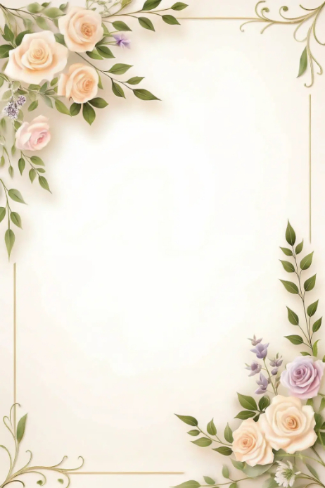 Pastel Elegant Floral Frame Poster Template | PosterMyWall