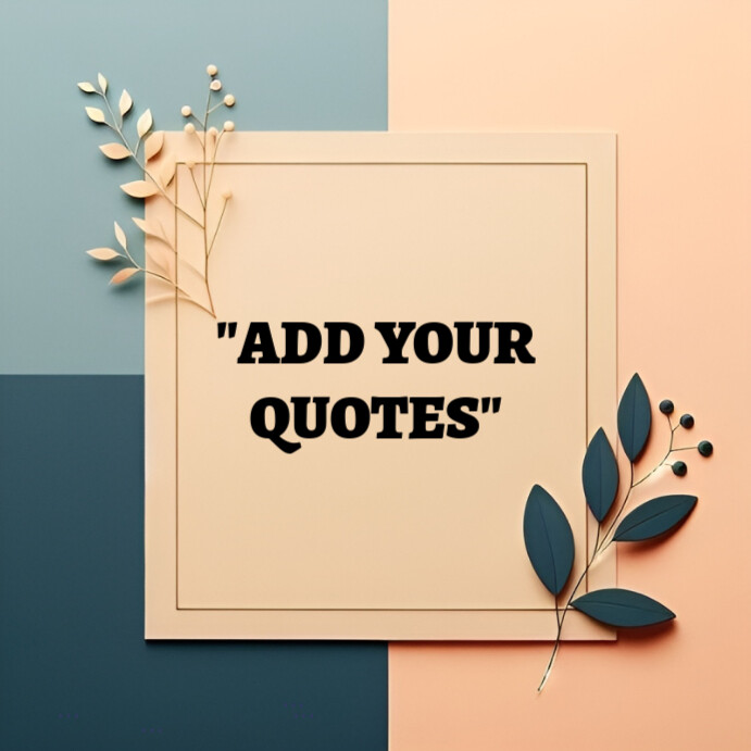 Pastel Elegant Minimalist Quote Frame Template For Inspirational Posts ...
