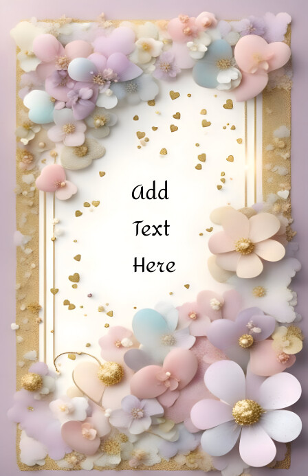 Plantilla de Pastel Floral Background Tabloid | PosterMyWall