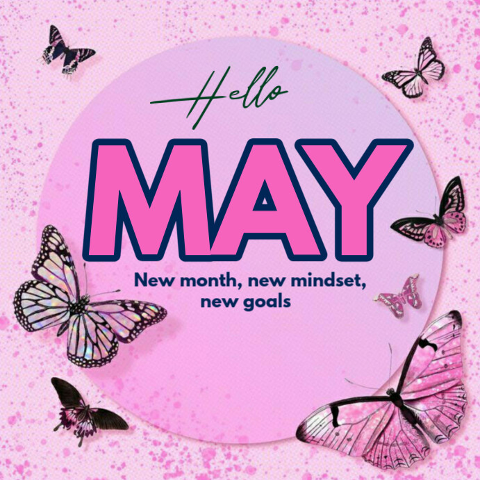 Pastel Floral Happy New Month Of May Template Instagram Story ...