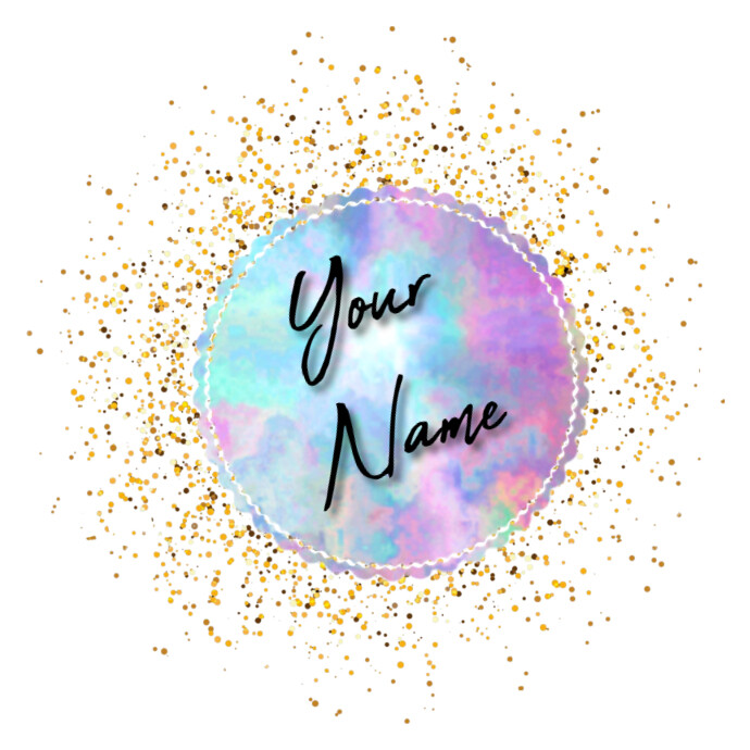 Modèle Pastel Glitter Logo | PosterMyWall